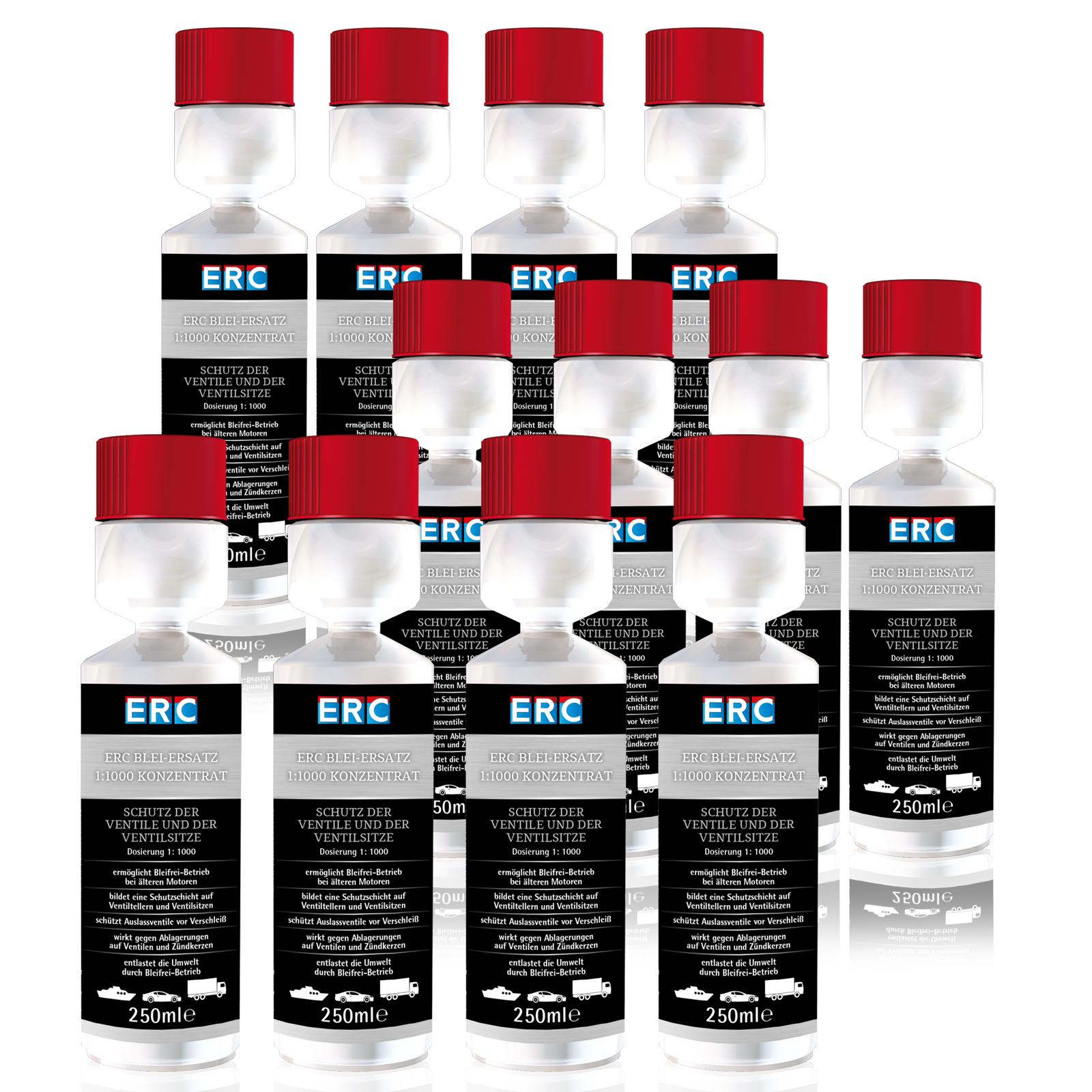 12 x 250ml ERC Bleiersatz Benzinzusatz Blei Ersatz für Oldtimer ...
