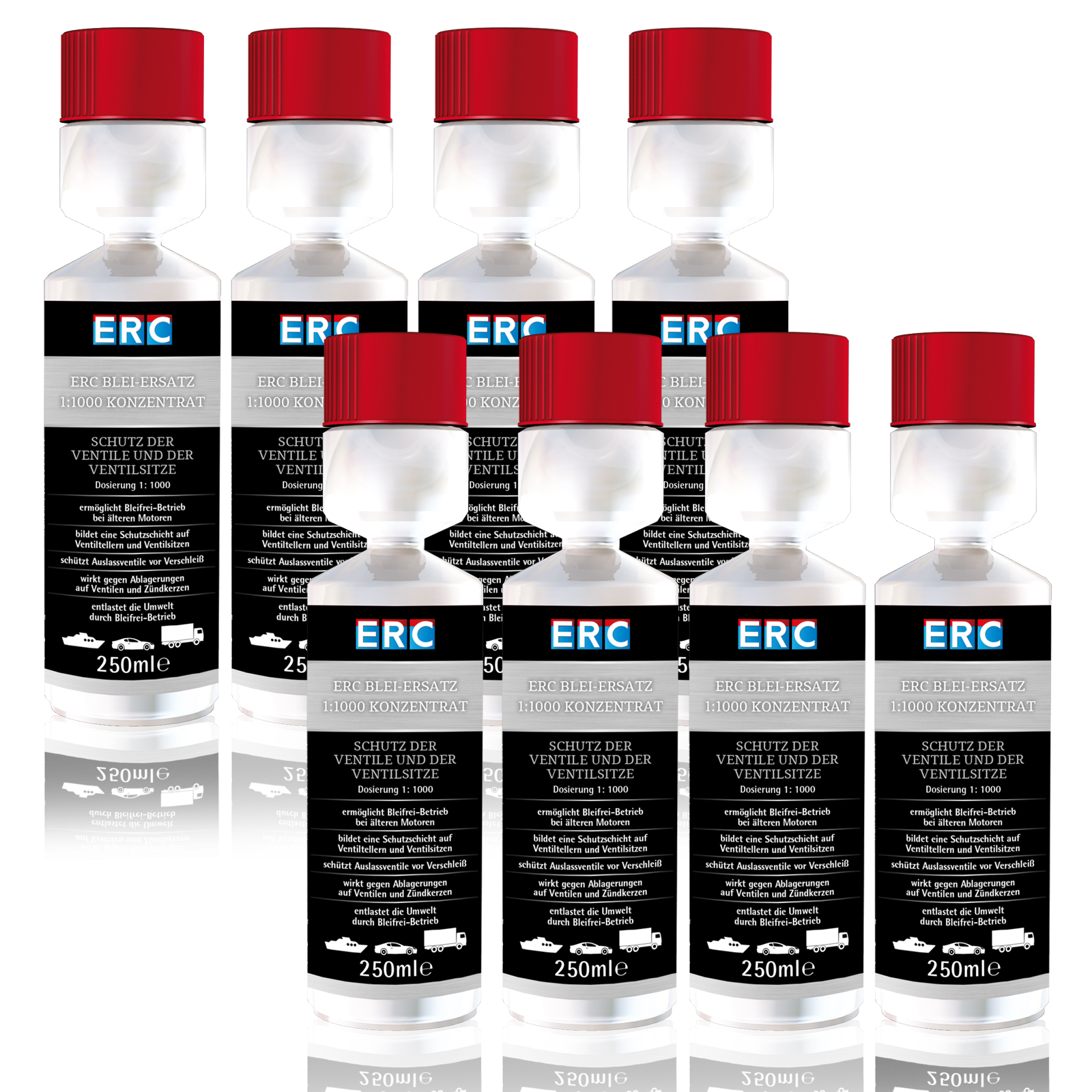 8 x 250 ml ERC Bleiersatz Benzinzusatz Blei Ersatz für Oldtimer ...