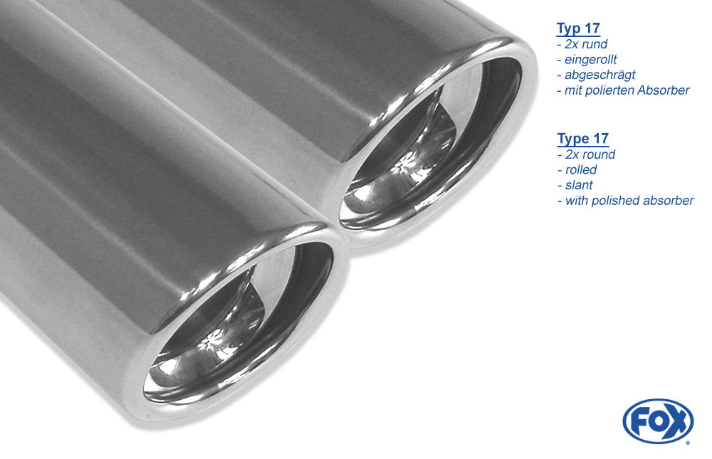 Fox Auspuff Sportauspuff Duplex Komplettanlage für Audi A3 8P 3türer 1 ...