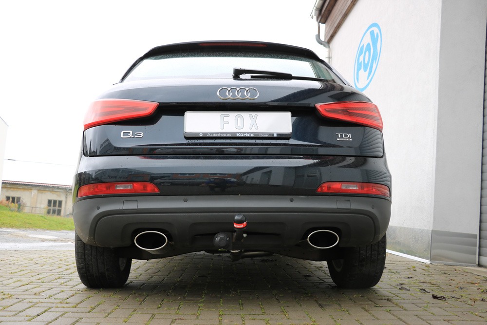 Fox Auspuff Sportauspuff Duplex Komplettanlage für Audi Q3 quattro 2.0l ...