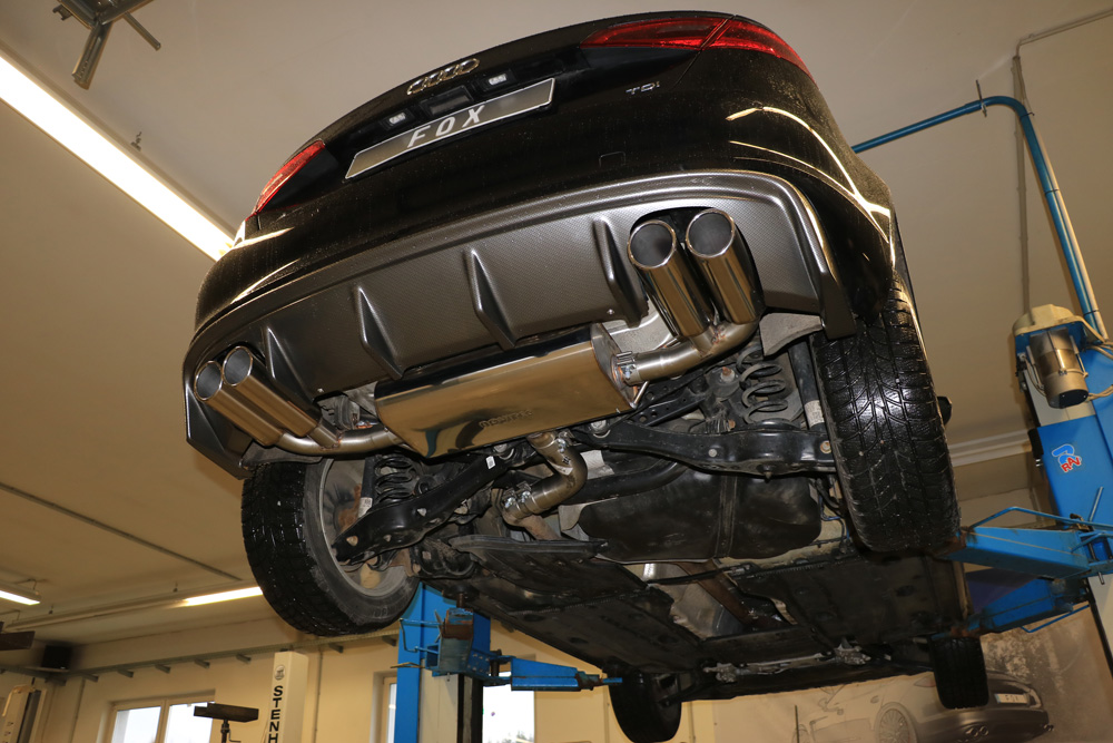 Fox Auspuff Duplex Sportauspuff Sportendschalldämpfer für Audi A3 8V ...